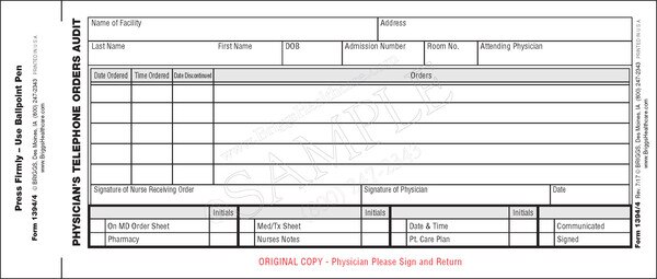 Telephone Orders 1394
